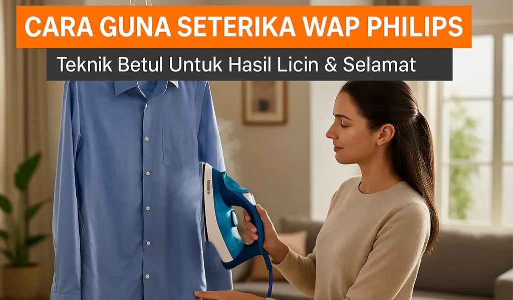 Cara Menggunakan Seterika Wap Philips dengan Betul